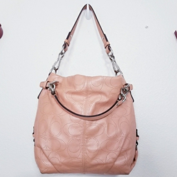 Coach | Bags | Coach Brooke Perforated Cs Hobo Bag Euc | Poshmark